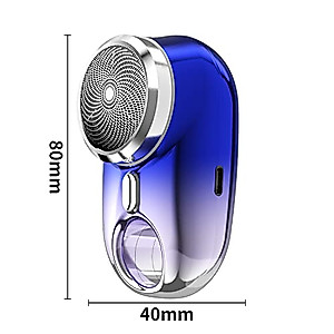 Electric Razor for Men, IEVEI 2023 Upgrade Mini Portable Electric Shaver Wet and Dry Mens Razor USB Rechargeable, Easy One-Button Use for Home, Car, Travel (Blue)