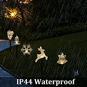 PLTCAT Yard Decoration Stake Lights Outdoor, Waterproof Garden Lights with 2-Lighting Modes, Solar Lights for Pathway, Lawn, Yard Decor (Mixed)