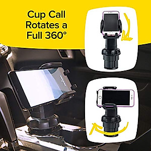 BulbHead Official As Seen On TV Cup Call Cup Holder Phone Mount for Car Adjustable Cell Phone Holder Fits Any Phone in Any Cup Holder - Rotates 360°, Tilts & Moves Left or Right