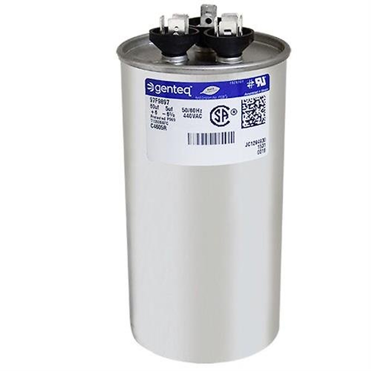 CAP050600440RTS - 60 + 5 uf MFD 440 Volt VAC - Goodman Round Dual Run Capacitor Upgrade