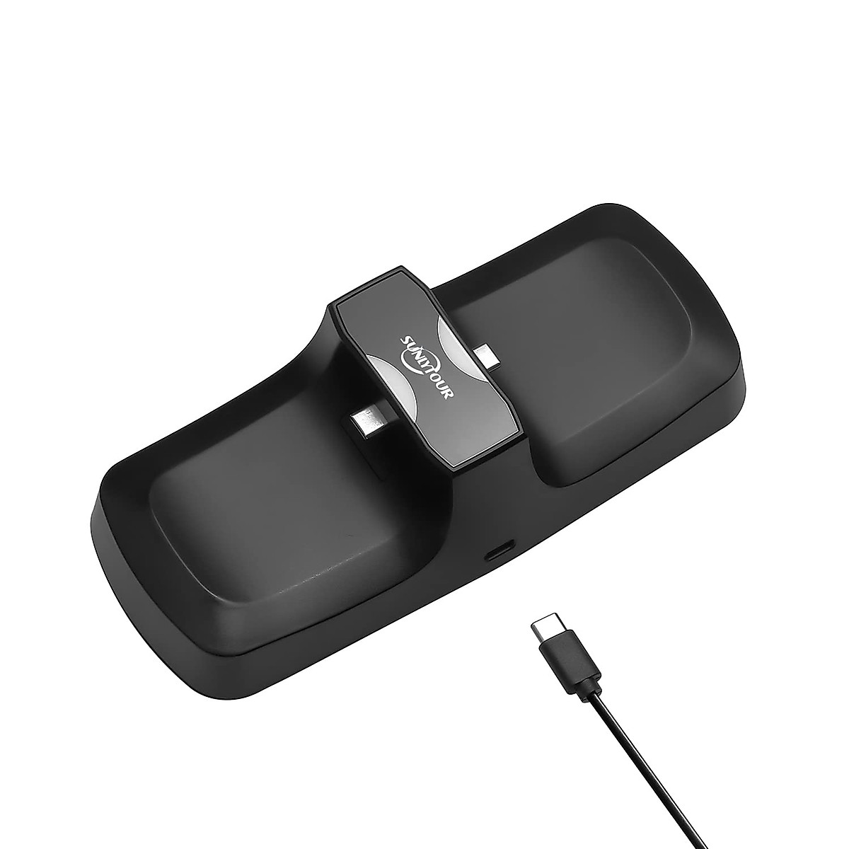 Premium PS5 Controller Charging Dock,SUNLYTOUR Dual-Slot PS5 Controller Charger Private Design TYPE-C PS5 Gamepad Charger for Playstation 5