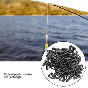 VGEBY Fast Change Snaps Hose Fittings Fishing Tackle, 120Pcs Plastic Clevis Rotates Snaps in Black Fly Tying MaterialsFly Tying Tools & Materials Harness Beads Changeable Clevis