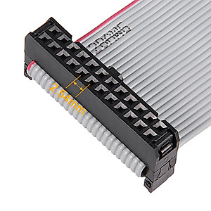 uxcell IDC 24 Pins Connector Flat Ribbon Cable Female Connector Length 30cm 2.54mm Pitch,5pcs