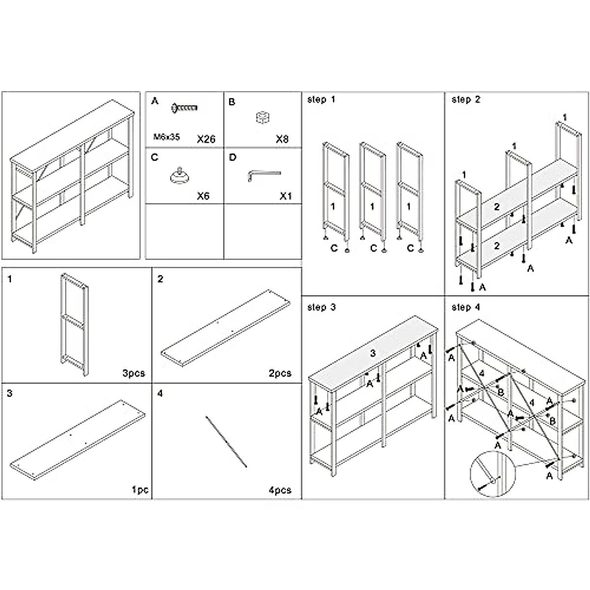 Coral Flower Washed Oak Square Side Shelf for Living Room, Wood and Metal Nightstand，End Table with Storage, Light oak
