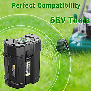 NELEBUTO Replacement EGO 56V Battery,5.0Ah Battery Compatible with All EGO 56 Volt Power+ Tools