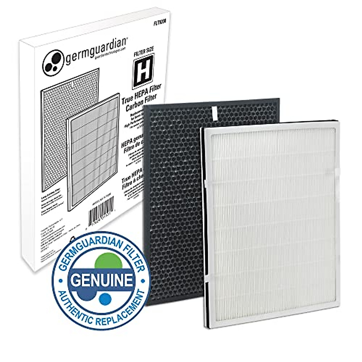 Germ Guardian FLT9200 True HEPA Genuine Air Purifier Replacement Filter H, and Carbon Combo Pack, for GermGuardian AC9200