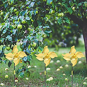 Cabilock 3pcs Bird Blinder Repellent PinWheels Garden Outdoor Wind Spinners Windmills Sparkly Holographic Pin Wheel Spinners Outdoor Decoration for Yard Lawn Patio