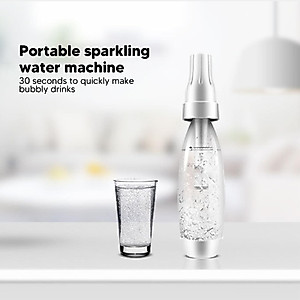 Yctze Soda Maker Machine, Homemade Soda Fizzy Water Machine Manual Sparkling Water Machine for Sparkling Water DIY Making Drinking Home Travel Use