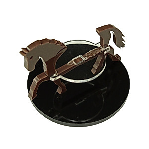 LITKO Horse Character Mount | Role Playing Games | Compatible with DND Pathfinder | (50mm Circular Base, Brown)