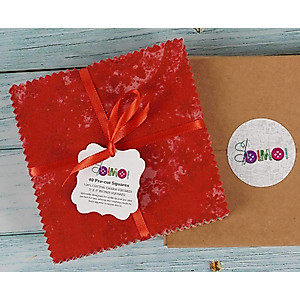 Soimoi Batik Print Precut 5-inch Cotton Fabric Quilting Squares Charm Pack DIY Patchwork Sewing Craft