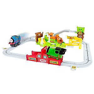 Thomas and Friends Big Loader — Motorized Thomas the Train Set — Includes Thomas the Train, Percy the Train, and Terence the Tractor — Girls and Boys Ages 3 Years and Up