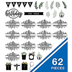 Carson Dellosa 62-Piece Farmhouse Classroom Birthday Calendar Bulletin Board Set, Classroom Birthday Chart With Happy Birthday Banner, Bulletin Board Cutouts, Farmhouse Classroom Decor