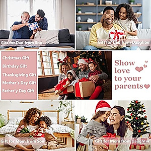 ARTHMOM Personalized Blanket Gifts for Mom Dad, Cozy Fleece Sofa Throw Blankets for Christmas Anniversary Valentines Birthday Day (to Mom from Daughter-Colorful, 60" x 50")