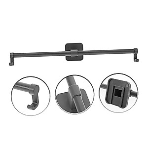 Retractable Towel Rack Cupboard Door Bar Towel Holder for Bathroom Bath Towel Holder Towel Shelf Towel Hanger for Bathroom Towel Rack with Hook Towel Bar Towel Holders Grey Plastic Veemoon
