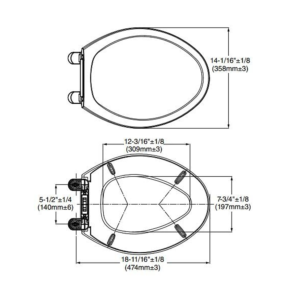 American Standard 5321A65CT.021 Champion Slow-Close Elongated Toilet Seat, Bone