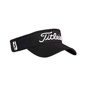 Titleist Men's Tour Performance Golf Visor, Black/White