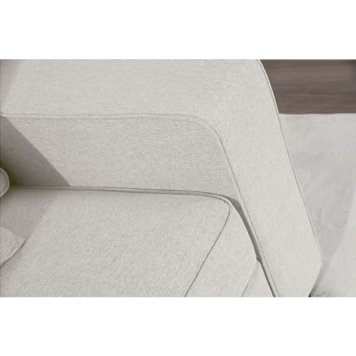 Legend Vansen 137'' Reversible Flexible Combination Modular Sofa Couche with Ottoman Sectional, Cream