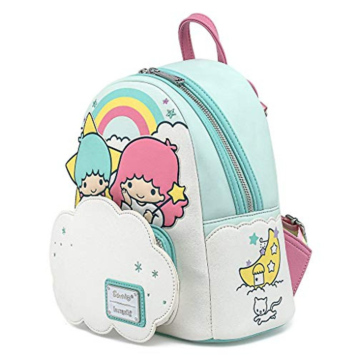 Loungefly Sanrio Little Twin Stars Two Stars on Cloud Adult Womens Double Strap Shoulder Bag Purse