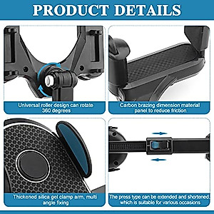 Multifunctional Rearview Mirror Phone Holder with 2PCS Bling Car Cup Coaster, Universal 360 Degree Retractable and Rotatable Rear View Mirror Phone Mount for All Phones (Common)