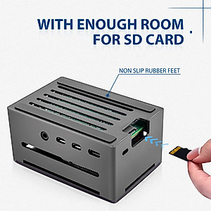 GeeekPi Aluminum Case with ICE Tower Cooler for Raspberry Pi 4, Pi 4 PWM Cooling Fan with Aluminum Heatsink for Raspberry Pi 4 Model B Only