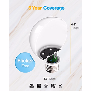 Sunco 10 Pack Vanity Globe Light Bulbs G25 LED for Indoor Living Area, CRI92 4000K Cool White, Dimmable 450 Lumens,6W, E26 Base, Round Frosted Classic Ambient Decorative Bulb - UL