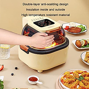 ELEdvb Air Fryer Household Multifunctional Fryer 6L Large Capacity air Fryer air Fryer Oil-Free French Fries Maker (Yellow 30 * 31 * 26cm) (Yellow 30 * 31 * 26cm) (Yellow 30 * 31 * 26cm)