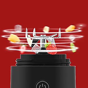 Rehomy Portable Personal Blender with 6 Blades 18oz USB Rechargeable Fruit Veggie Juicer for Home Travel Outdoors