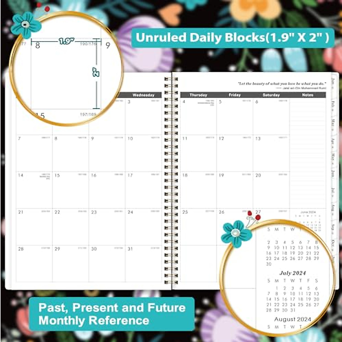 2024-2026 Monthly Planner/Monthly Calendar - 3 Year Monthly Planner 2024-2026, 36 Monthly Planner from Jan. 2024 - Dec. 2026, 9" x 11", 2024-2026 Calendar Planner with Tabs + Double-side Pocket +