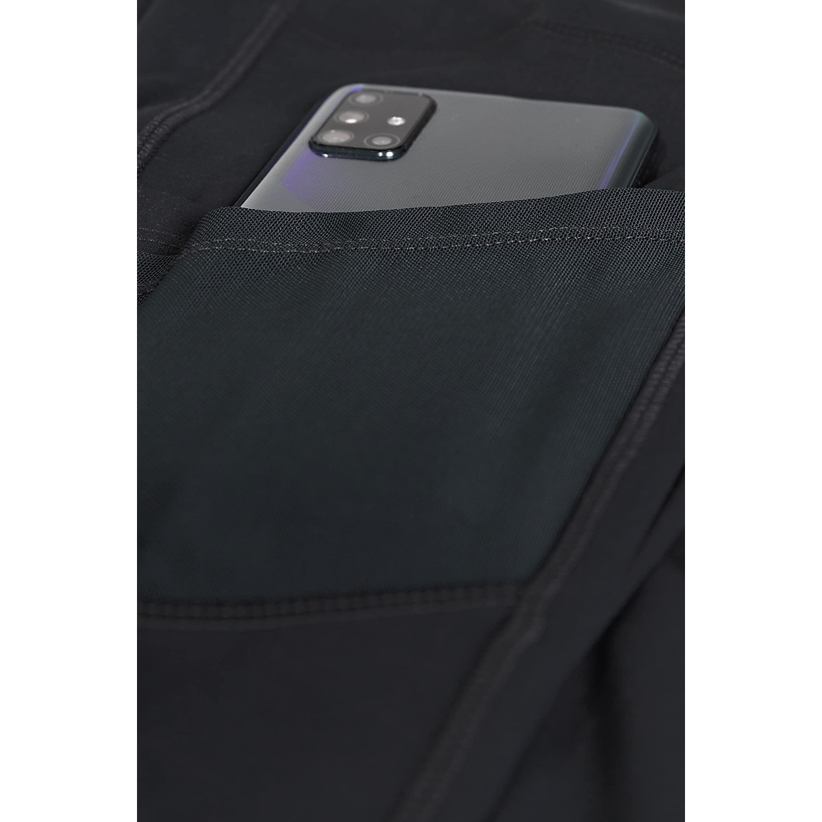 Kyodan Women’s Brushed Mesh Run Leggings Yoga Pants with Pockets 25” Black Mediu