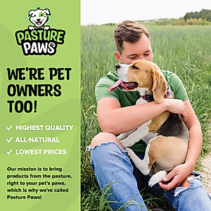 Pasture Paws Stuffed Shin Bones for Dogs | Peanut Butter Filled Dog Bones for Large, Medium and Small Breeds | Highly Irresistible Puppy Chew Bones | 2” to 3" All Natural Dog Bones | Pack of 6