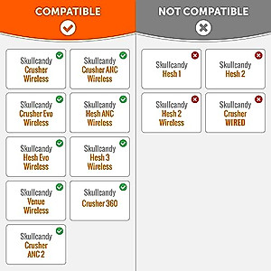 WC Freeze Crusher - Cooling Gel Earpads Compatible with Skullcandy Crusher, by Wicked Cushions - Fits Skullcandy Crusher & Hesh 3 Headphones, Soft Memory Foam, Cooler for Longer | Black