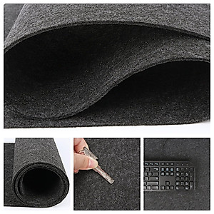 DAWNTREES Large Felt Desk Pad , 40''x16'' Full Desk Mouse Pad, Desk Pad for Keyboard ,Computer Mat for Desk ,100X40cm Felt Desk Mat for Desk Pad Protector