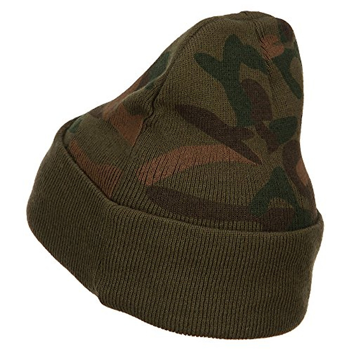 e4Hats.com US Army Veteran Military Embroidered Camo Knit Long Beanie - Green OSFM