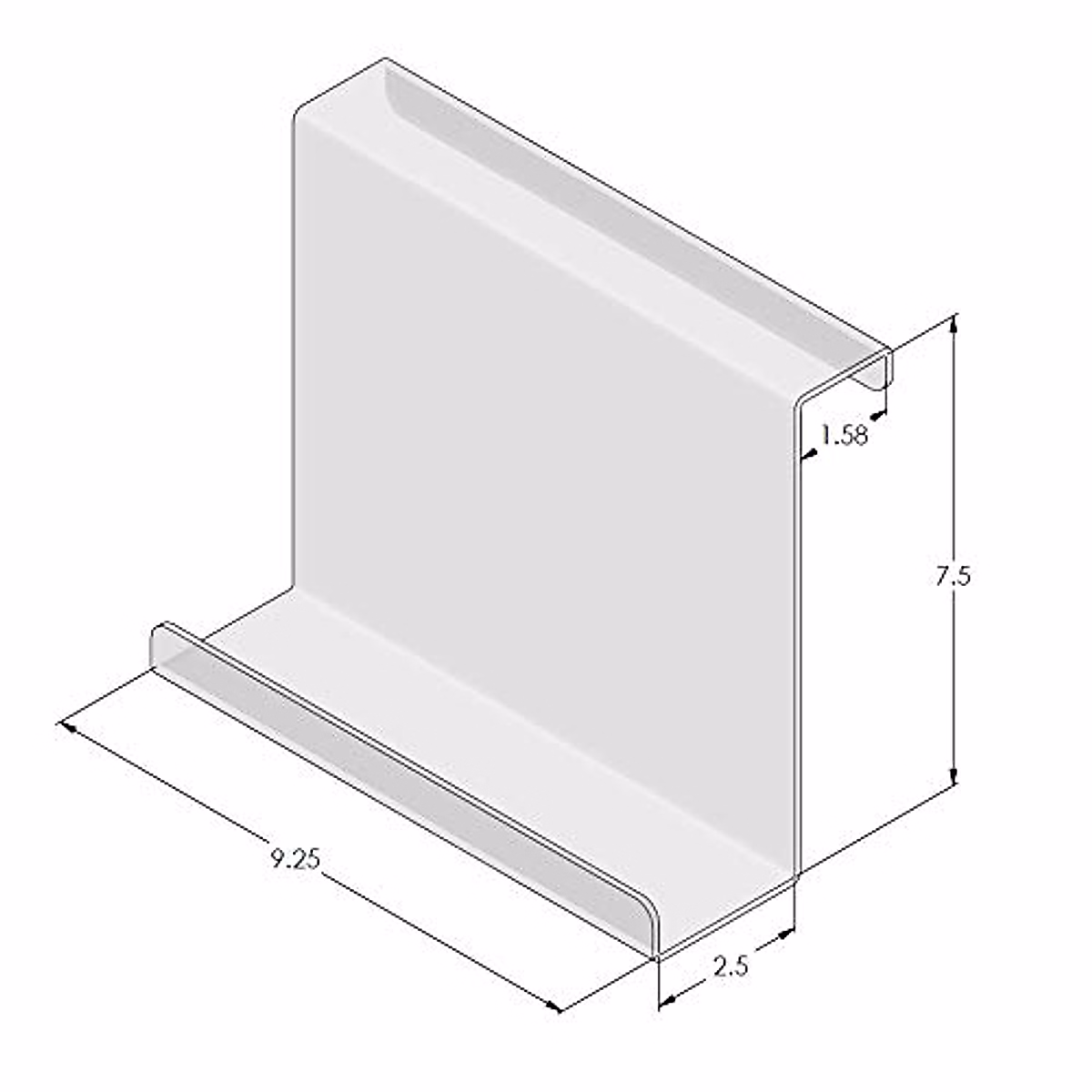 KHM Made in The USA Polycarbonate Acrylic Universal Treadmill Book Holder iPad and Tablet Magazine Rack Bookholder, EReader Book Holder Reading Rack, Compact iPad and Tablet, Kindle, Nook, Magazine