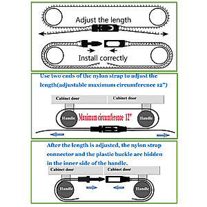 Multi-Functional Magic Buckle, Baby Safety Lock for The Door, Two-Door Refrigerator, Oven and Children's Safety Fence, Etc., or for The Fixed Baby Luggage (3 Pack Black)
