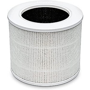 LEVOIT Core Mini Air Purifier Replacement Filter, 3-in-1 HEPA, High-Efficiency Activated Carbon, Core Mini-RF, 1 Pack, White