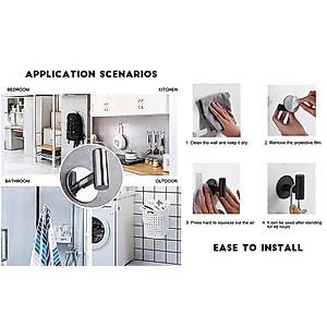 DERIQ Adhesive Hooks SUS304 Stainless Steel Towel Hooks Heavy Duty Waterproof Wall Hooks Self Adhesive Coat Robe Towel Hooks for Bathrooms Kitchen Hotel Wall Mounted Hooks - 2 Pack Gold