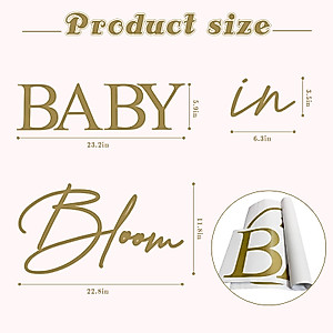 Baby in Bloom Gender Reveal Party Decal Sign - Elegant Wall Decoration for Baby Showers - Guess the Gender, Girl or Boy - Pregnancy Celebration Décor