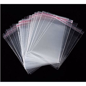 JOSDIOX 4" x 6" Self Seal Clear Cello Cellophane Resealable Plastic Poly Bags for Photo, Jewelry, Bakery, Treats, Party Favors4x6 "100pcs)