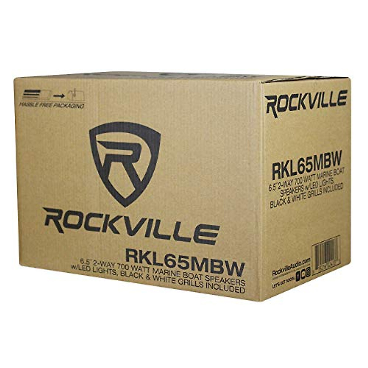 MB Quart GMR-LED Gauge Hole Marine Receiver Bluetooth AM/FM/Weather Band/USB Bundle with Pair Rockville RKL65MBW 6.5" 700w Marine Boat Speakers w/LED with Black/White Grilles