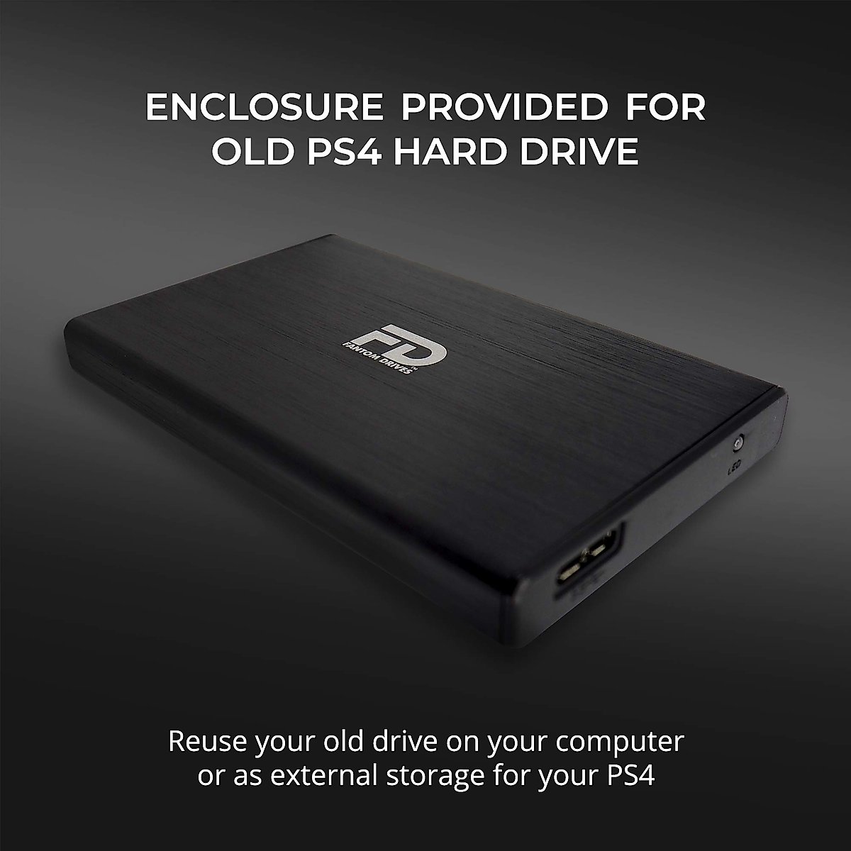 Fantom Drives FD 1TB PS4 SSD (Solid State Drive) - All in One Easy Upgrade Kit - Compatible with PlayStation 4, PS4 Slim, and PS4 Pro (PS4-1TB-SSD)