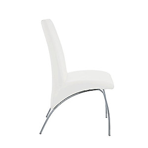ACME Pervis Side Chair (Set-2) - 71107 - White PU & Chrome
