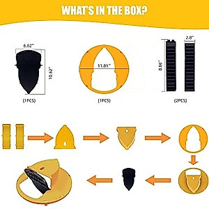 Bucket Lid Mouse Rat Trap, Bucket Lid Mouse Trap, Humane or Lethal, Trap Door Style, Multi Catch, Auto Reset, Indoor Outdoor, No See Kill, 5 Gallon Bucket Compatible