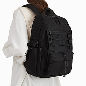 Sunborls Travel Laptop Backpacks for Girls 15.6inch Mesh Kawaii Computer Backpack Lightweight Weekend Leisure Day Travel Backpack The Gift Bookbag for Both Teen and Girls，Black