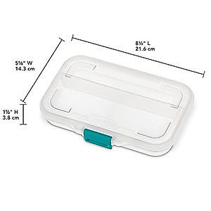 Sterilite Divided Box Small Storage, Clear