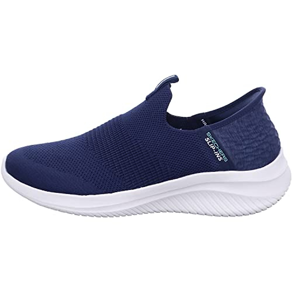 Skechers Women's Hands Free Slip Ins Ultra Flex 3.0 Smooth Step Sneaker, Navy, 7.5