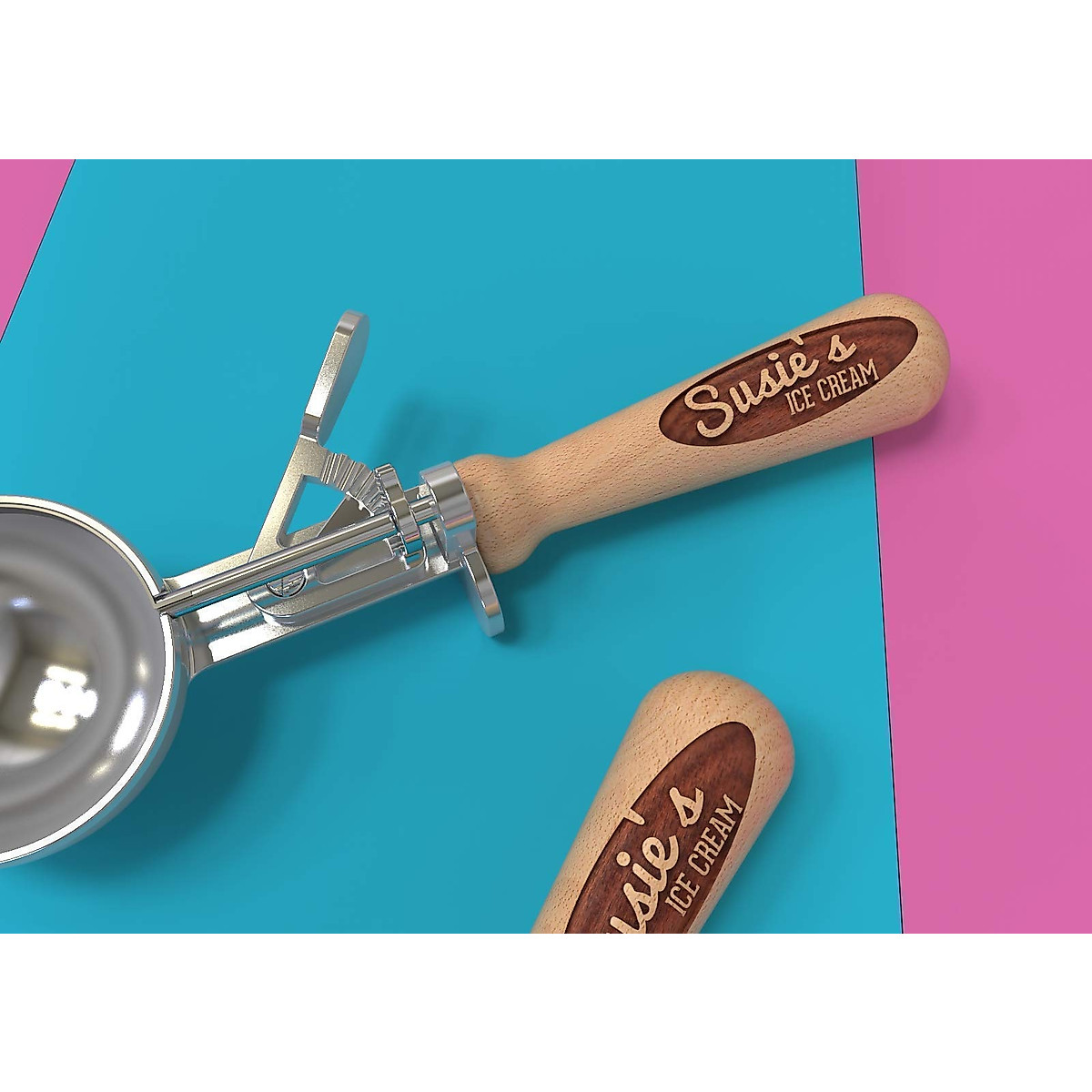 Personalized Ice Cream Scoop, Homemade Ice Cream, Ice Cream Server, Gift for Her, Baking Gift, Cooking Gift, Wood Ice Cream Scoop, Engraved Ice Cream Scoop, Vintage Ice Cream Scoop, Baking Gift