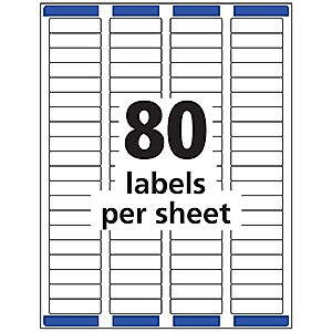 Avery Clear Easy Peel Return Address Labels 1/2" x 1-3/4", Pack of 2,000 (8667)