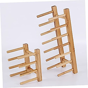 OKUMEYR Dish Rack Shelf Plate Rack Dish Rack Tea Cake Drain Rack Dish Racks Water Cup Drain Rack Kitchen Cabinet Organizer Cups Dish Rack Drain Dish Rack Dish Drain Rack Bowl Rack Wooden