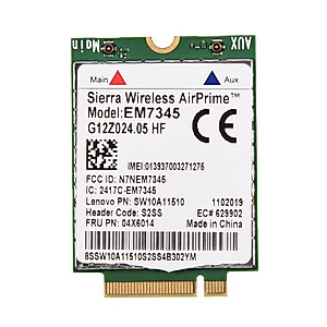 EM7345 Module Card,04X6014 4G LTE WWAN Card Module,ThinkPad Dedicated 4G Module,NGFF/M2 Interface for Thinkpad X250 X1C W550 T450 X240 T440 EM7345, High Speed LTE Mobile Broadband